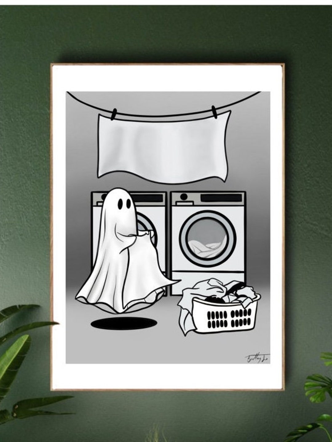 Even the Dead Fold Print | Ghost Print | Gothic Art Print | Ghost Doing ...
