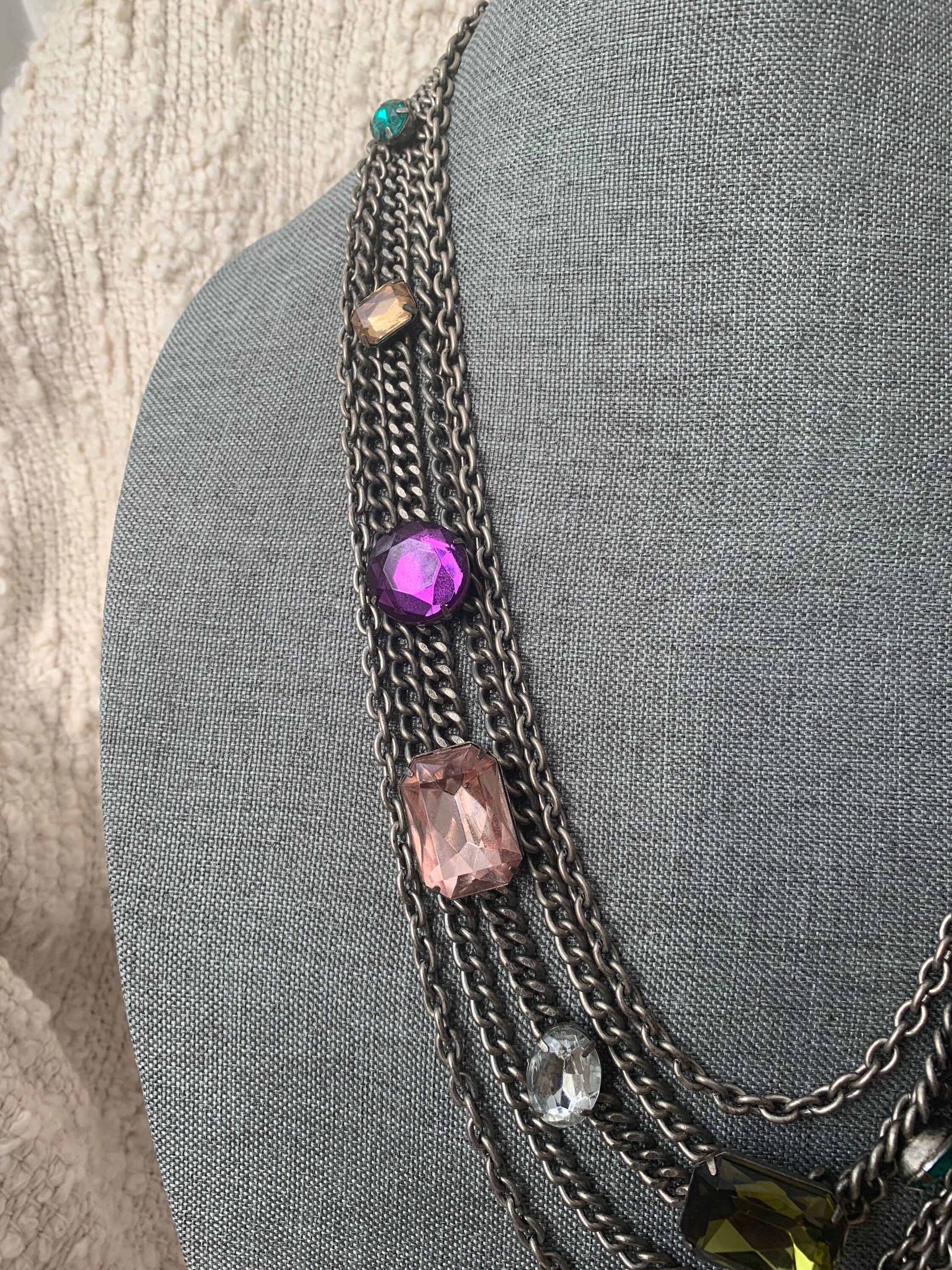 Y2K Early 2000s Gems Multicolored Necklace - Etsy