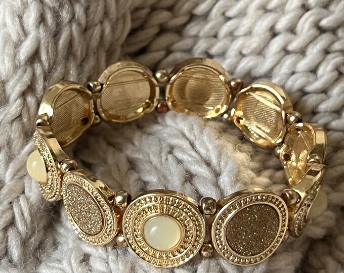 Y2K Gold Glitter & Opal Bracelet - Etsy
