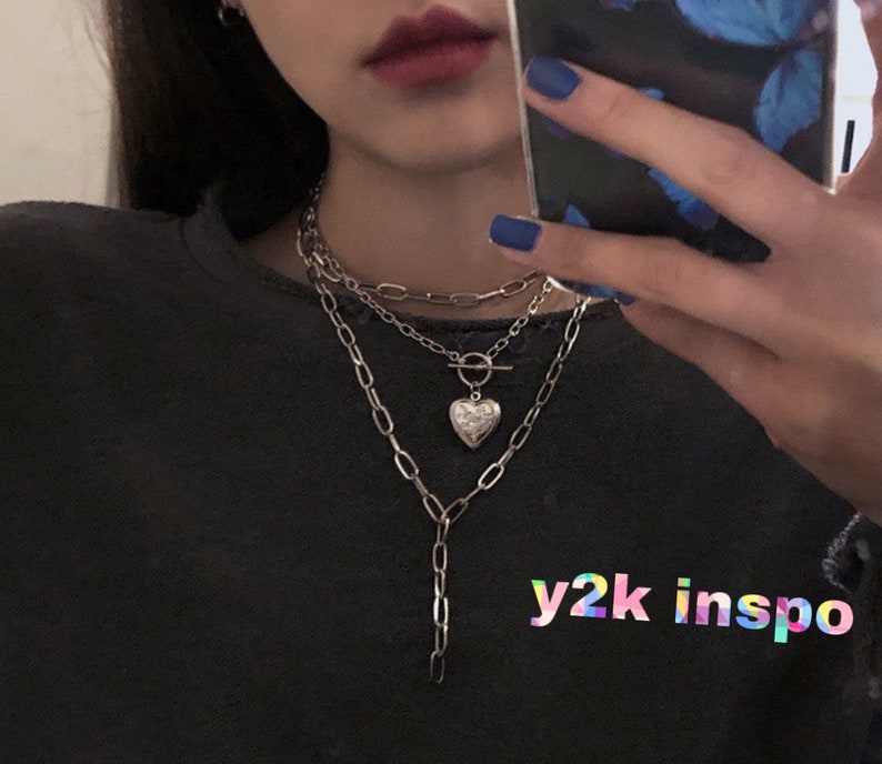 Y2K Early 2000s Gems Multicolored Necklace - Etsy