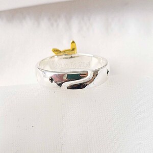 Cute Sterling Silver Pokeball Anime Cartoon Band Ring, Lightning Bolt ...