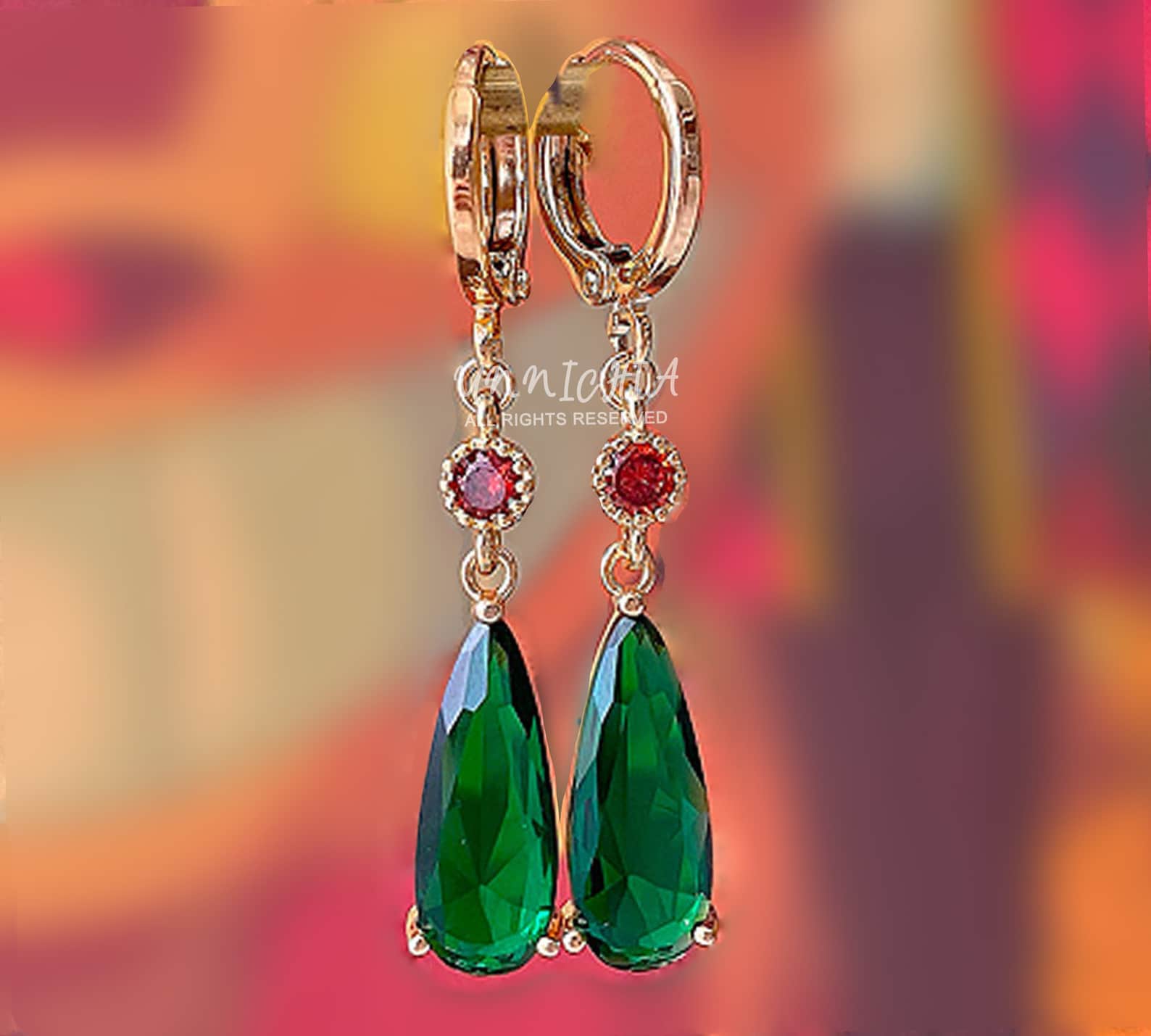 Howl's Earrings Gold Huggie Hoops Earrings Teardrop - Etsy