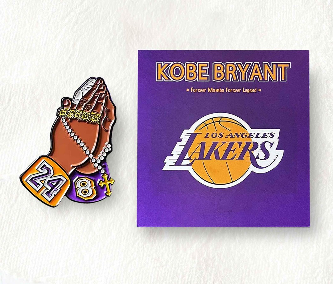 Kobe Mamba Basketball Enamel Pin: Prayer Hand Pop Culture Accessory - Etsy