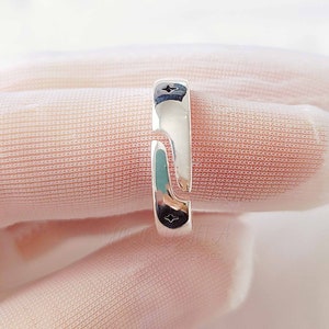 Cute Sterling Silver Pokeball Anime Cartoon Band Ring, Lightning Bolt ...