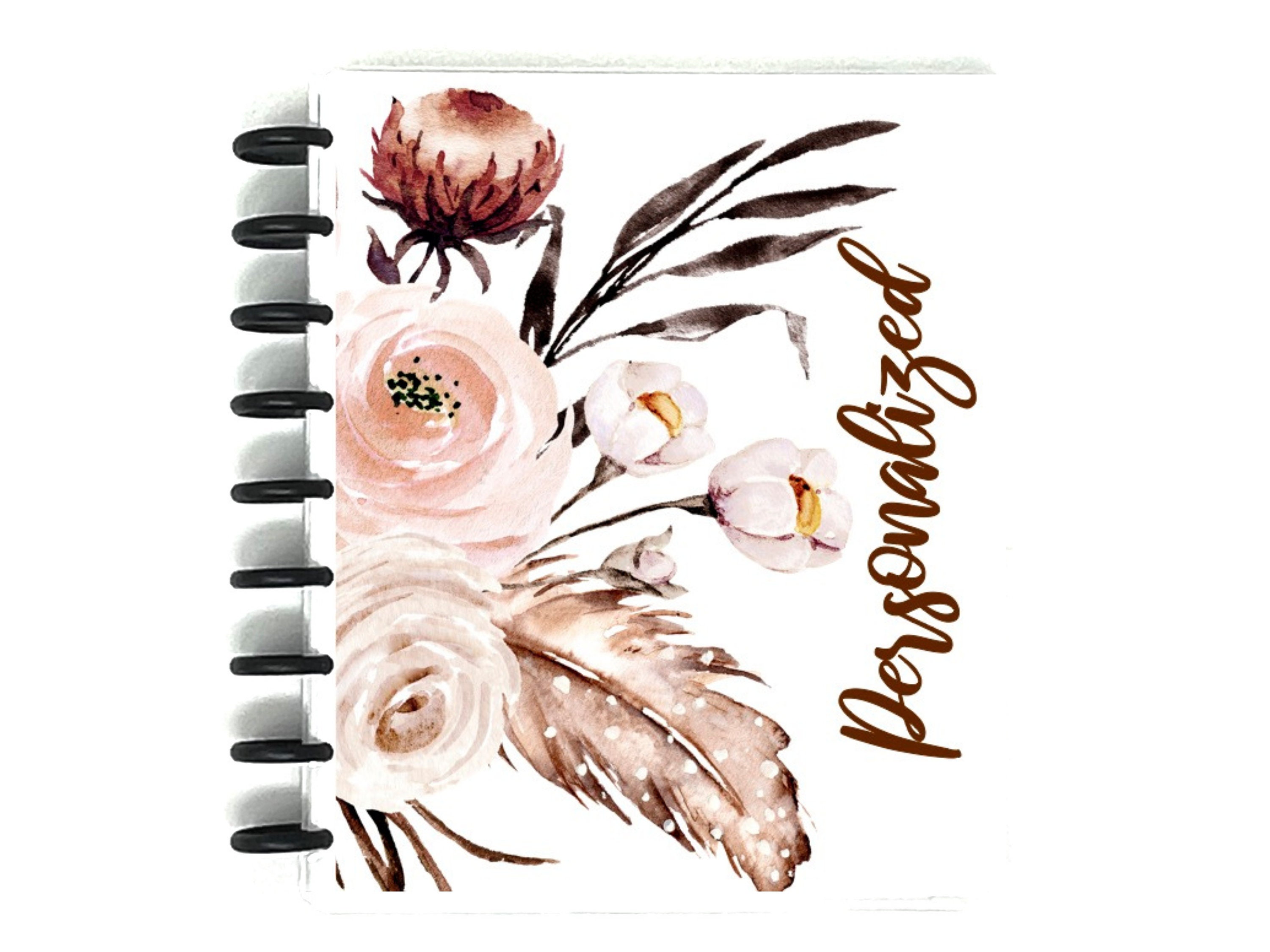 Personalized Reversible Cover Boho Flowers Theme D3, 1 Set Discbound ...