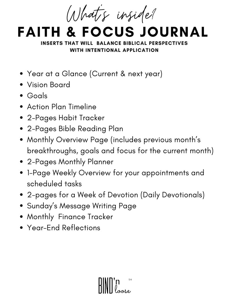 Watercolor Flower Faith & Focus Journal D1 Discbound Monthly, Weekly ...