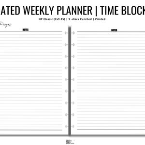 Undated Weekly Planner Time Blocking Discbound Planner, Journal ...