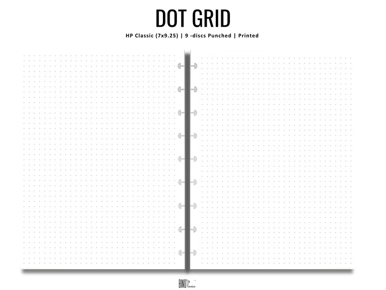 Dot Grid Inserts | Discbound Planner, Journal, Notebook | HP Classic ...