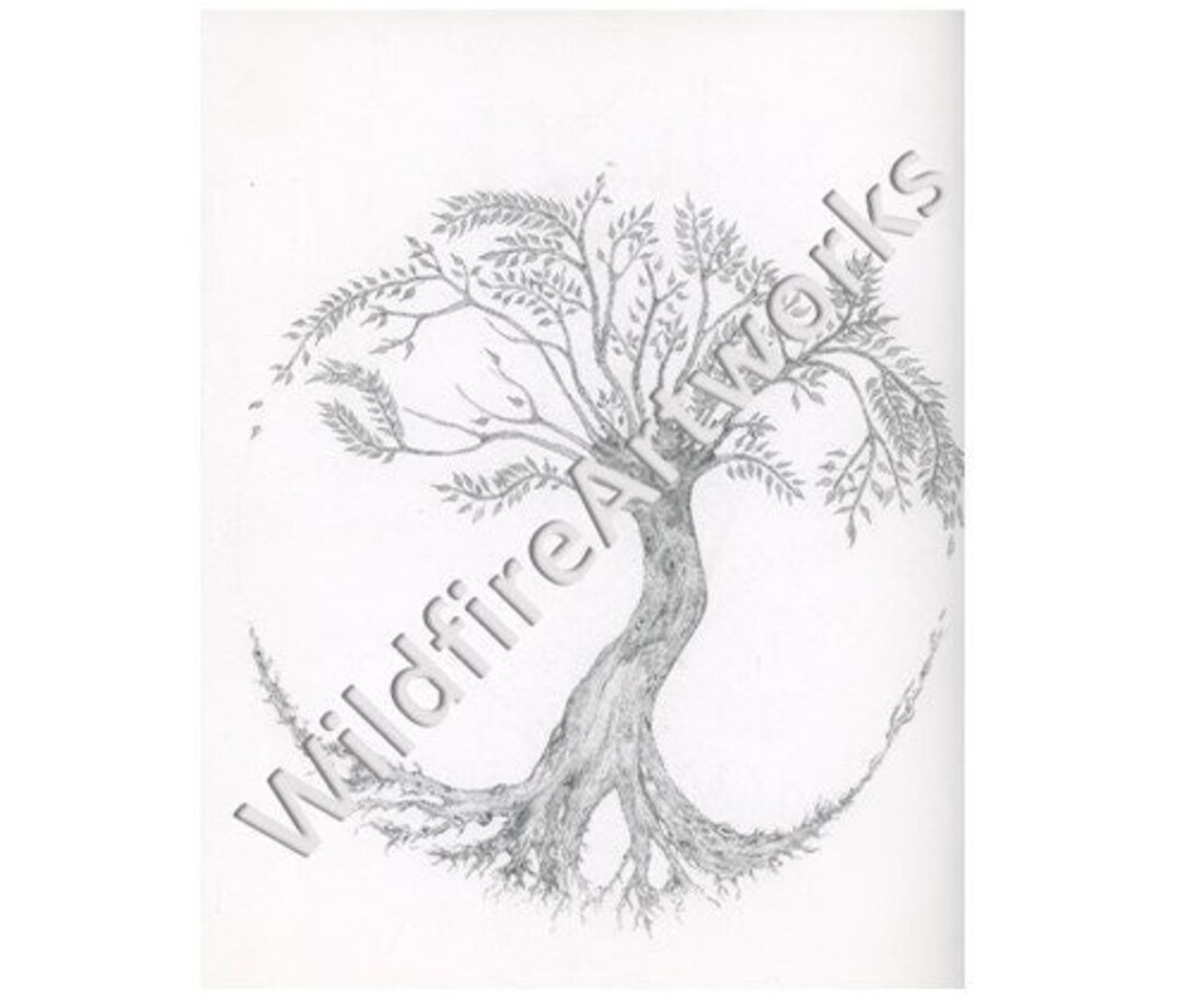 Tree of Life (digital Download, Original Drawn in Pencil) - Etsy