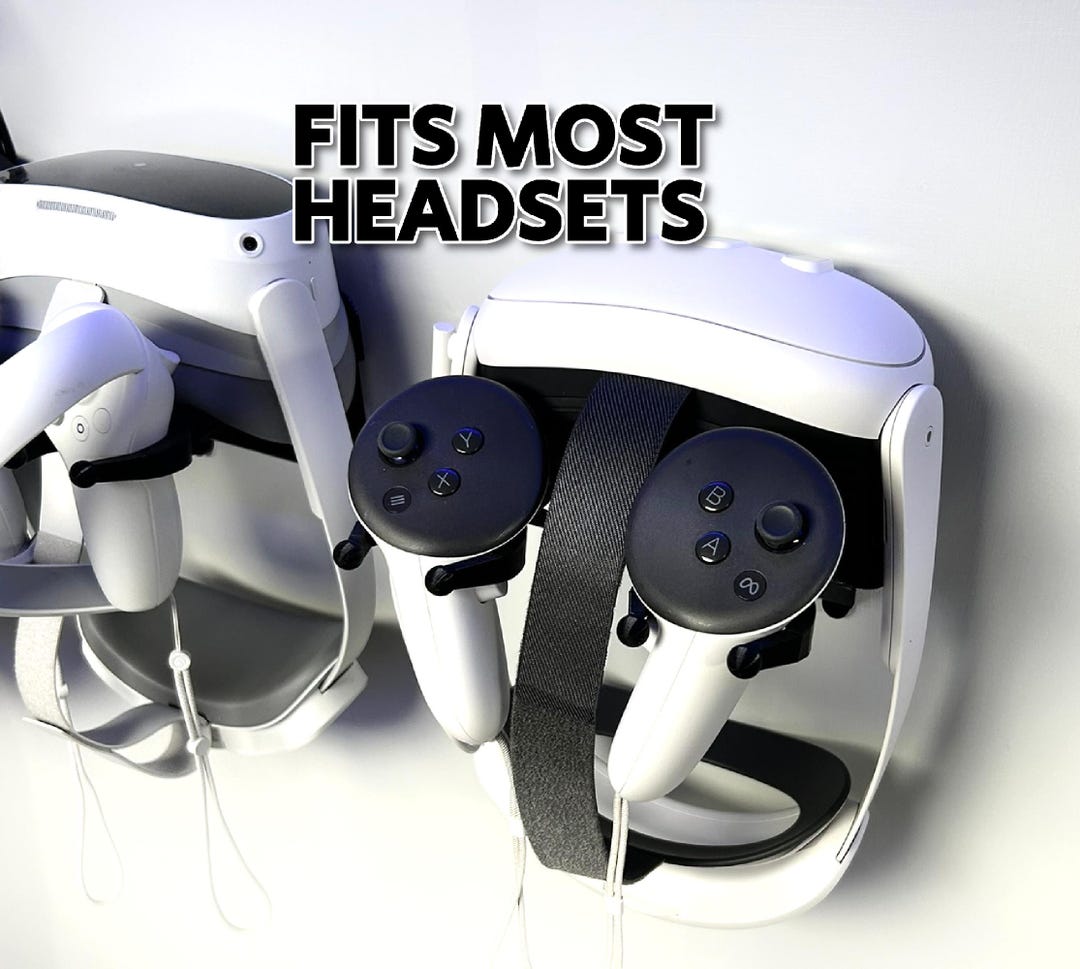 Universal VR Wall Mount for Meta Quest 1/2/3, PSVR2, Valve Index Etc ...