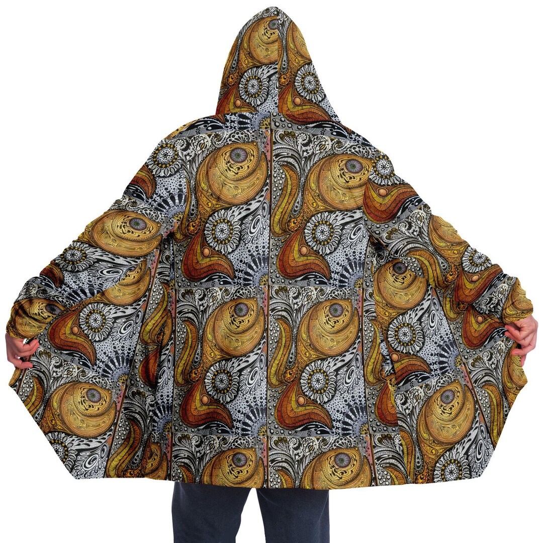 Rave Cloak Trippy Fish Design Cloak Psychedelic Jackets - Etsy