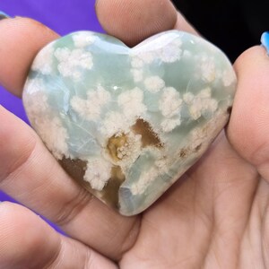 Flower Agate/green Flower Agate Heart Bundle - Etsy