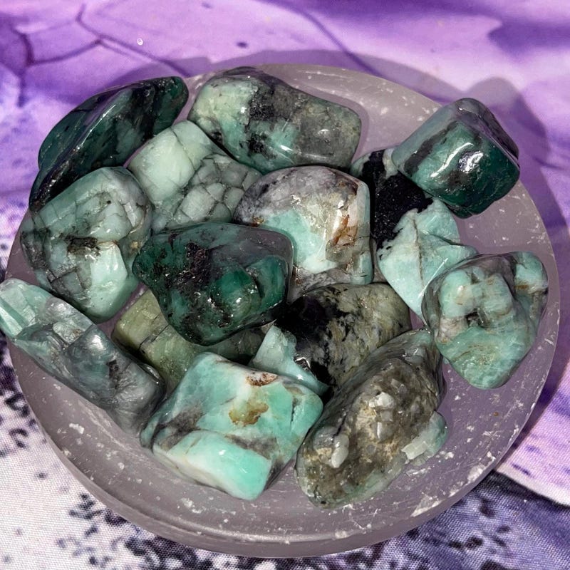 Tumbled Emerald - Etsy