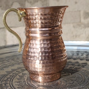 Hammered Copper Mug: Turkish Handicraft Kitchen Decor - Etsy