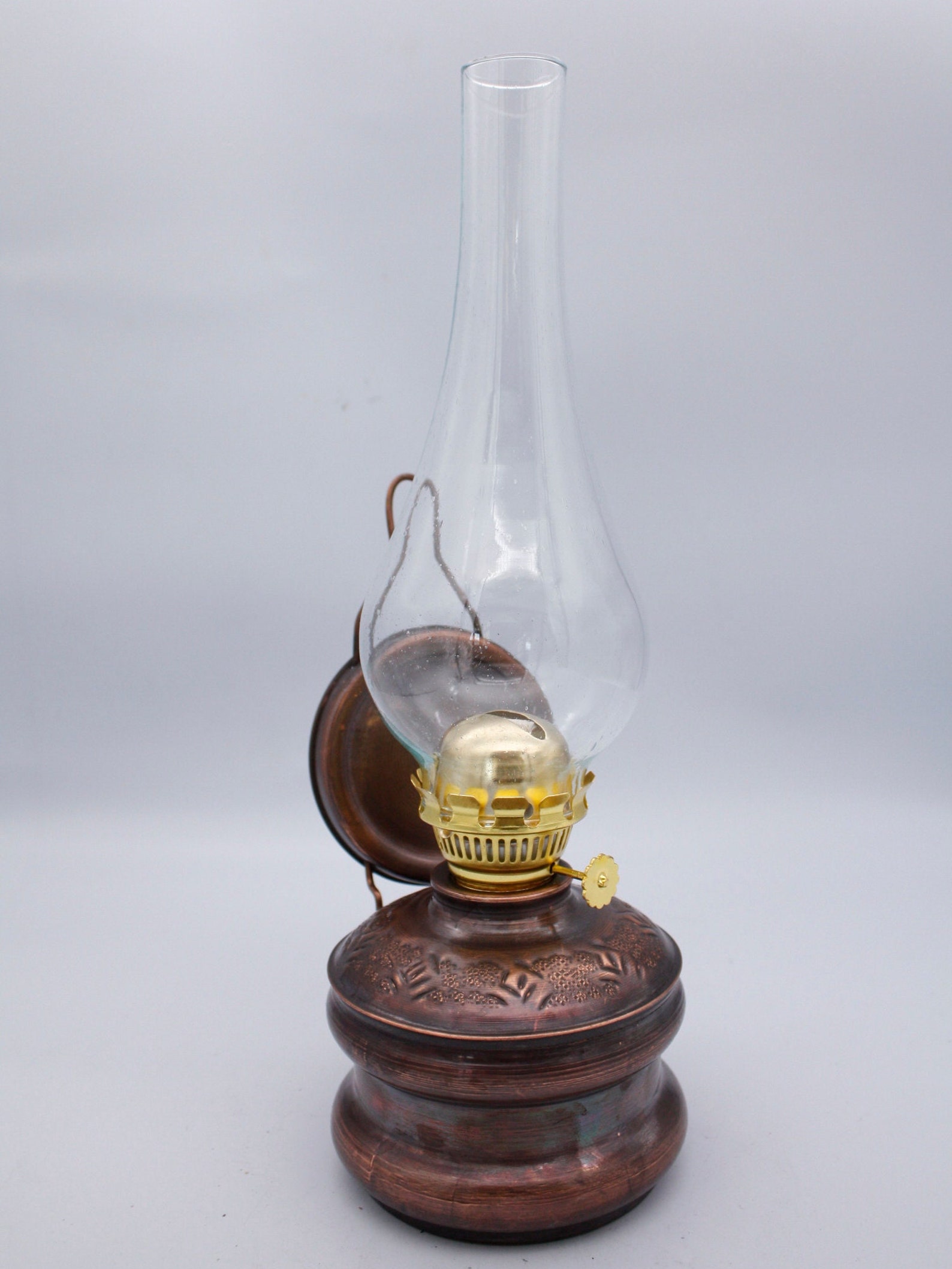 Oil Lamp Vintage, Oil Lamp / Home Decor / Copper Oil Lamp Vintage ...
