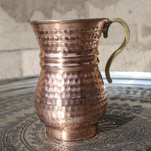Hammered Copper Mug: Turkish Handicraft Kitchen Decor - Etsy
