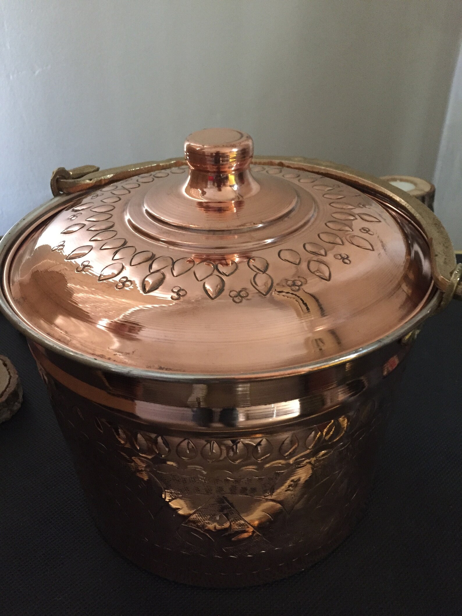 Copper Pails, Bucket,inlaid Copper Bucket, Handcrafted Pail, Kitchen ...