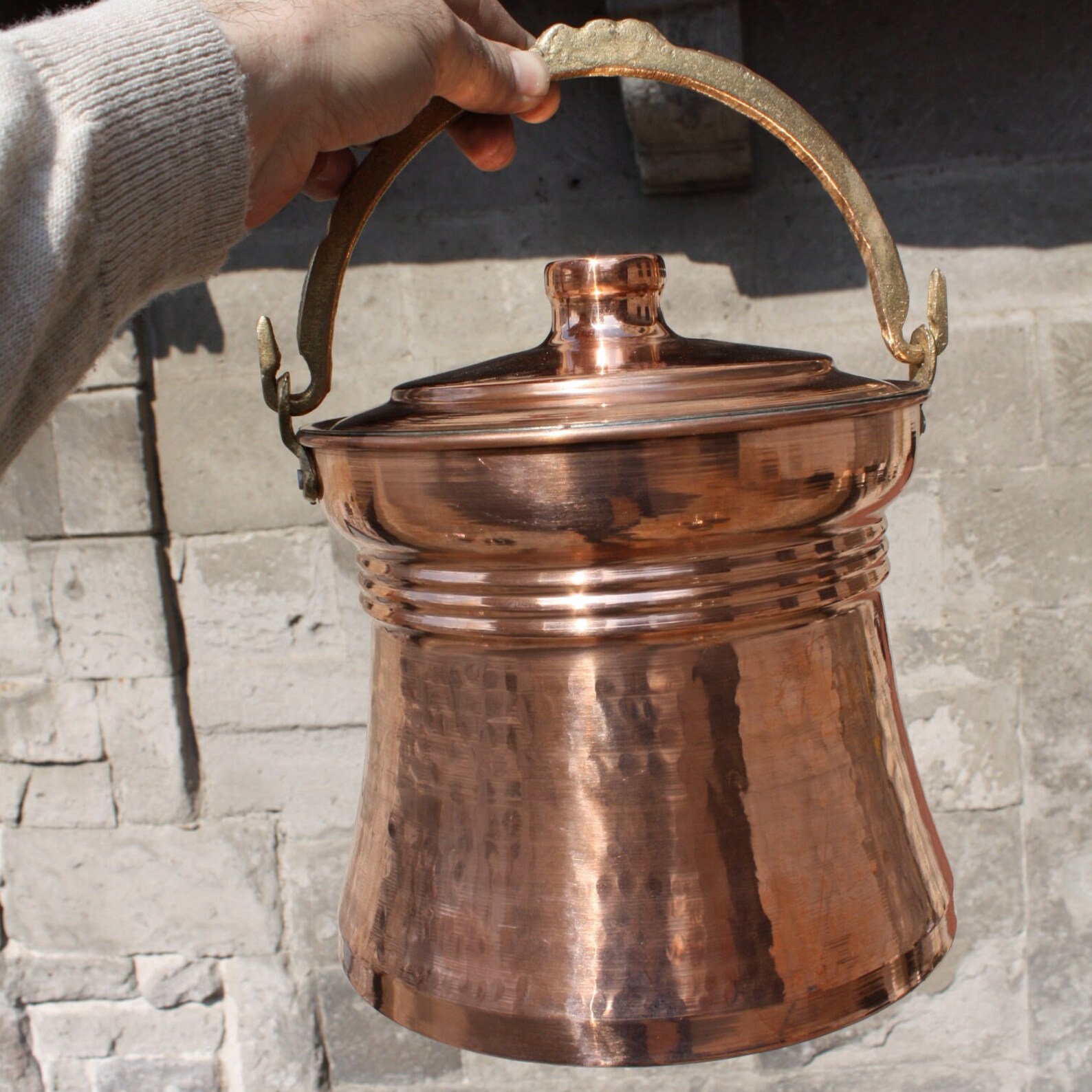 Hammer Forged Copper Pails Bucket Copper Bucket Hammer - Etsy