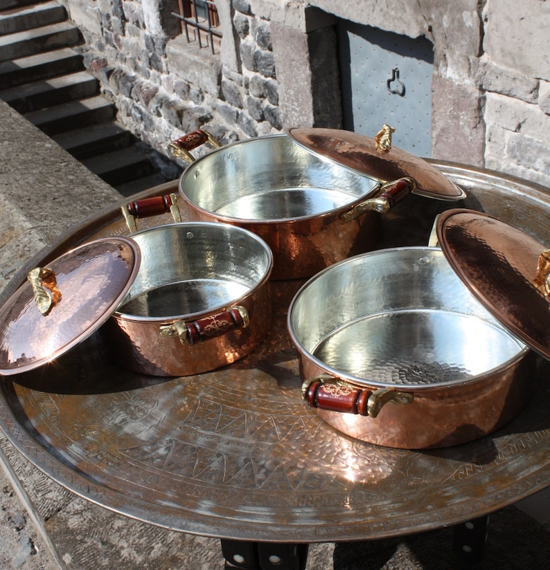 Handmade Hammered Copper Cookware: Healthy Kitchen Utensils - Etsy