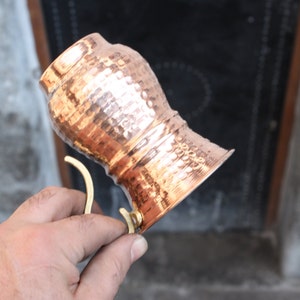 Hammered Copper Mug: Turkish Handicraft Kitchen Decor - Etsy