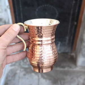 Hammered Copper Mug: Turkish Handicraft Kitchen Decor - Etsy