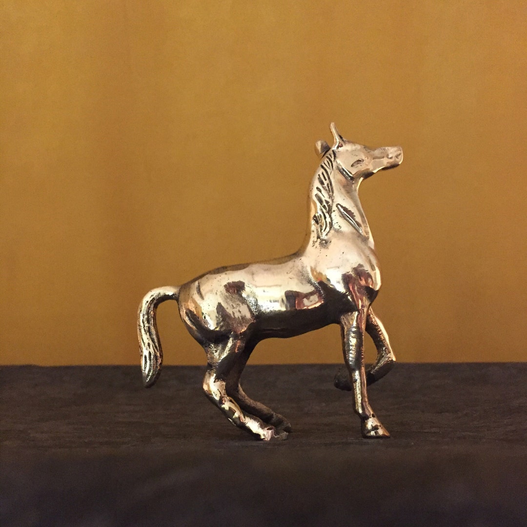 Horse Statue Small / Gold Color Horse Statue / Brass Small Horse ...
