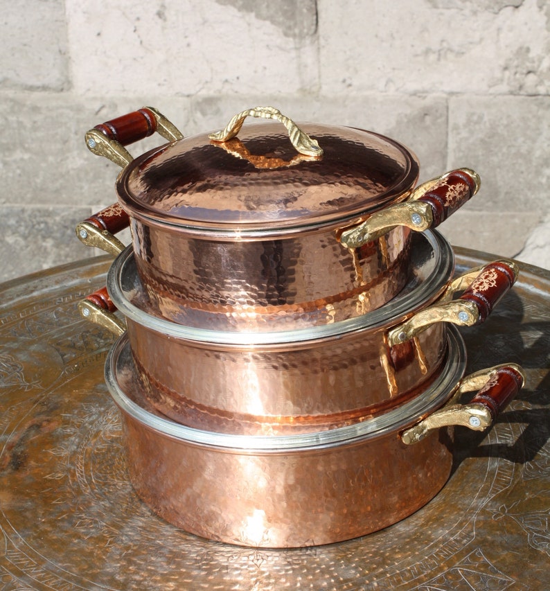 Handmade Hammered Copper Cookware: Healthy Kitchen Utensils - Etsy