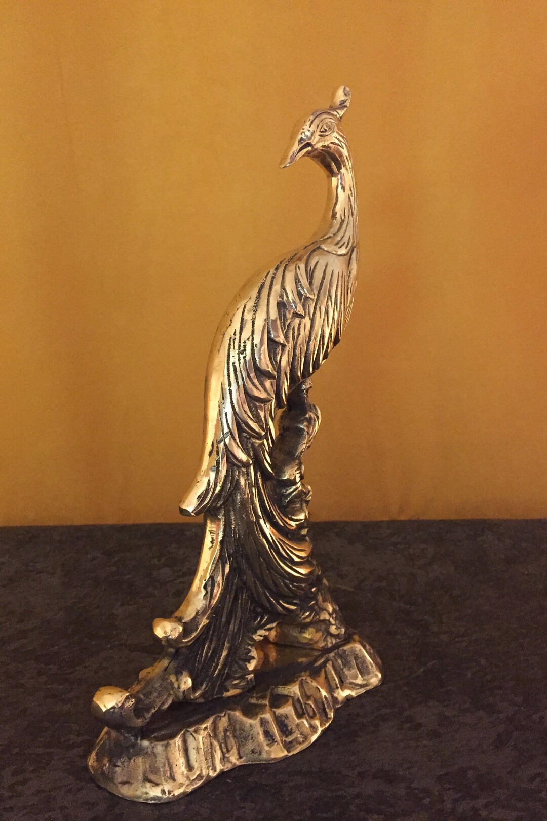Phoenix Sculpture Brass Hand Carved, Phoenix Statue, Office Decor ...