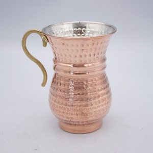 Hammered Copper Mug: Turkish Handicraft Kitchen Decor - Etsy