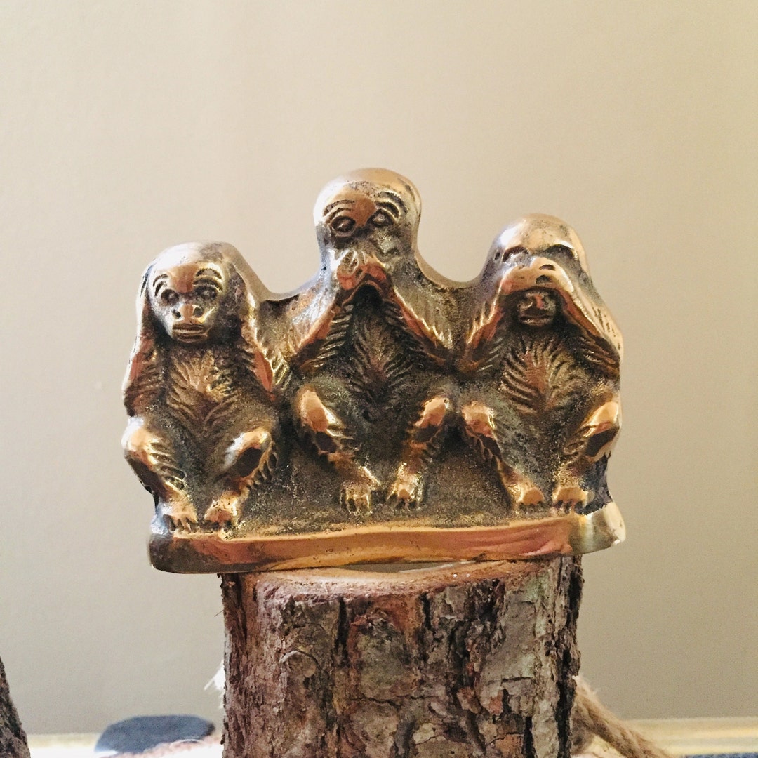 Monkeys / 3 Monkeys Statue / Office Decoration / Home Decoration / Noel ...