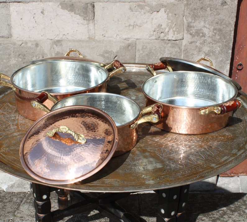 Handmade Hammered Copper Cookware: Healthy Kitchen Utensils - Etsy