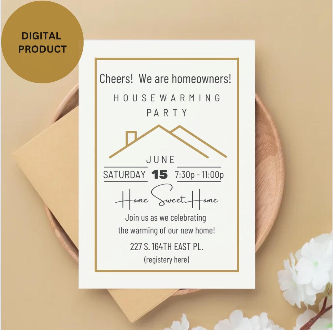 Digital Housewarming Invitation for Housewarming Party Invitation for ...