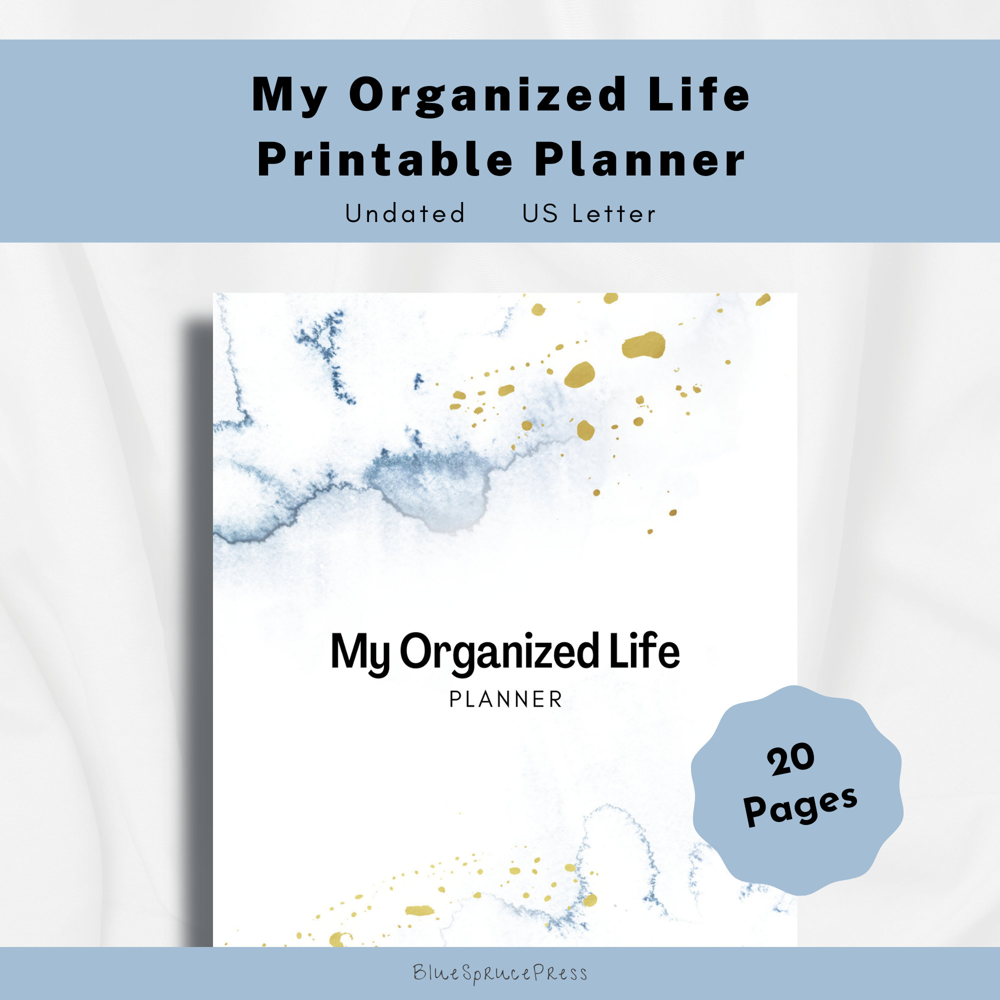 My Organized Life Printable Planner. PDF Instant Download. US Letter ...