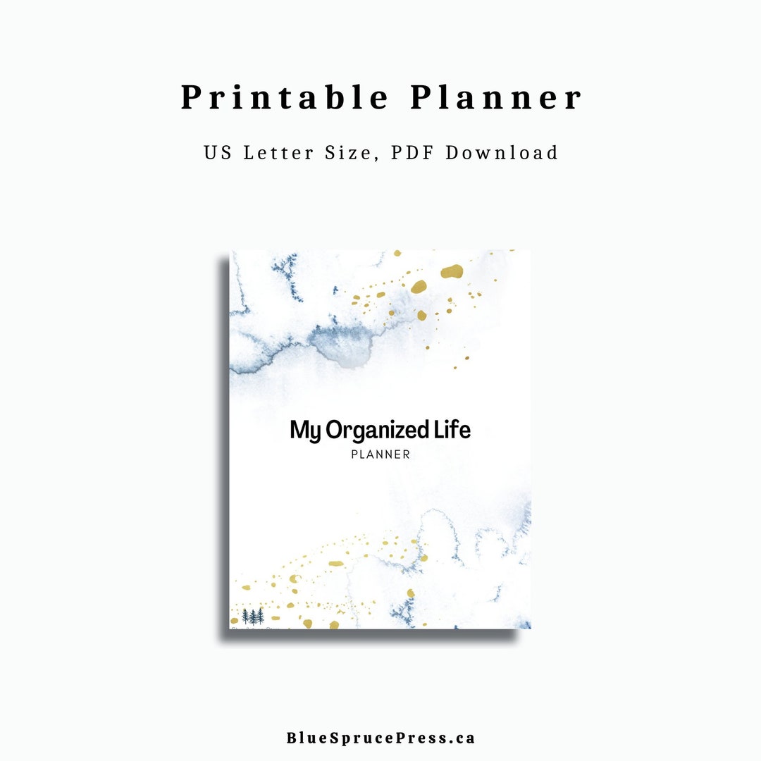 My Organized Life Printable Planner. PDF Instant Download. US Letter ...