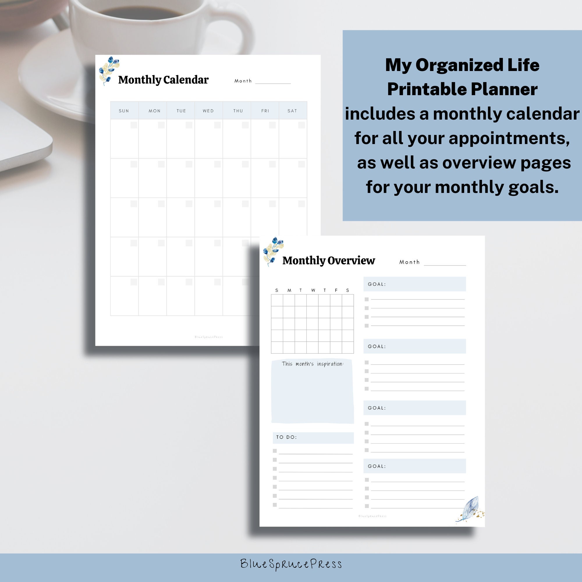 My Organized Life Printable Planner. PDF Instant Download. US Letter ...