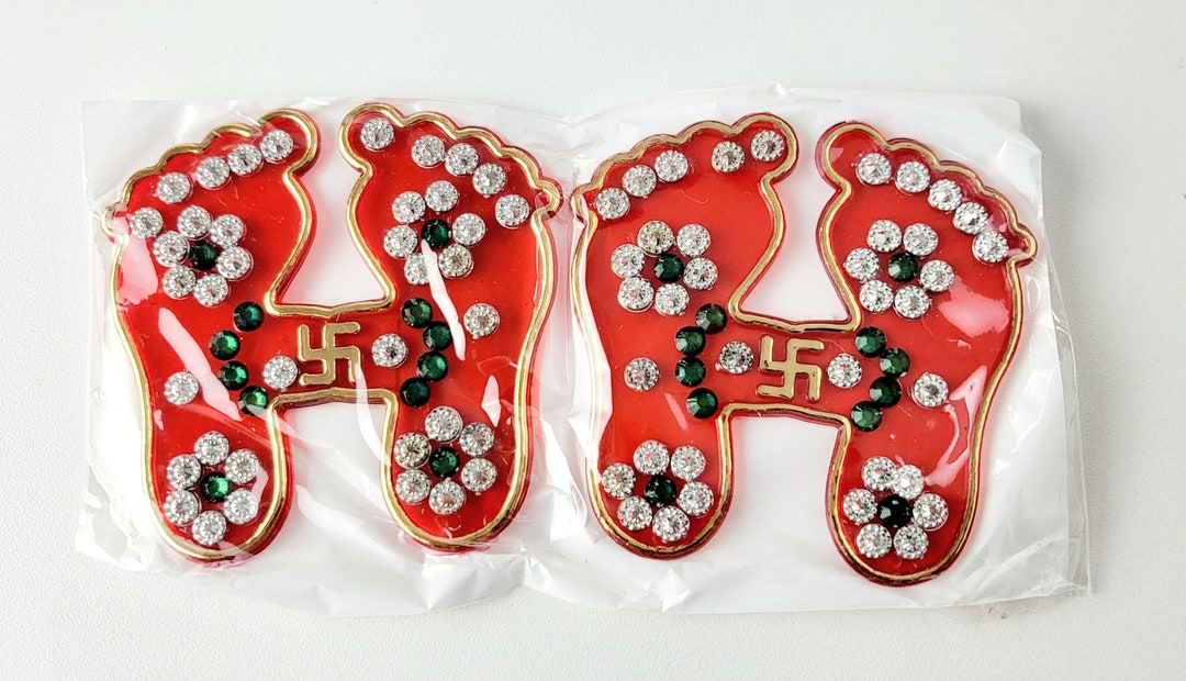 Acrylic Lakshmi Feet Diwali Deewali Decor Lakshmi Pagh - Etsy