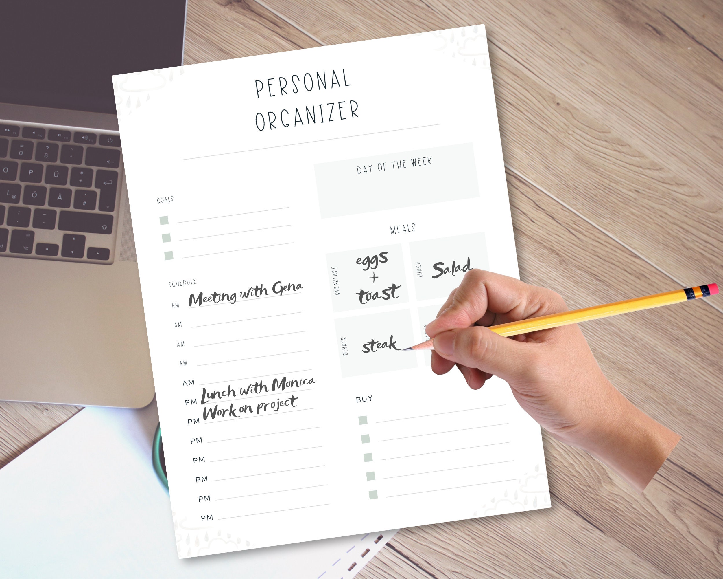 Undated Printable Planner Bundle Daily Weekly Monthly - Etsy