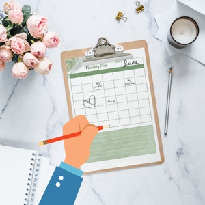 Undated Succulent Garden Printable Planner Bundle Daily, Weekly ...