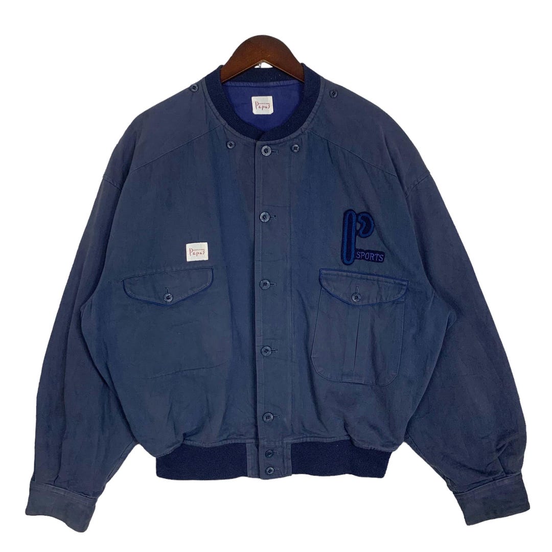 Vintage Papas Sports Bomber Jacket Size L Japanese Brand Bomber Jacket ...