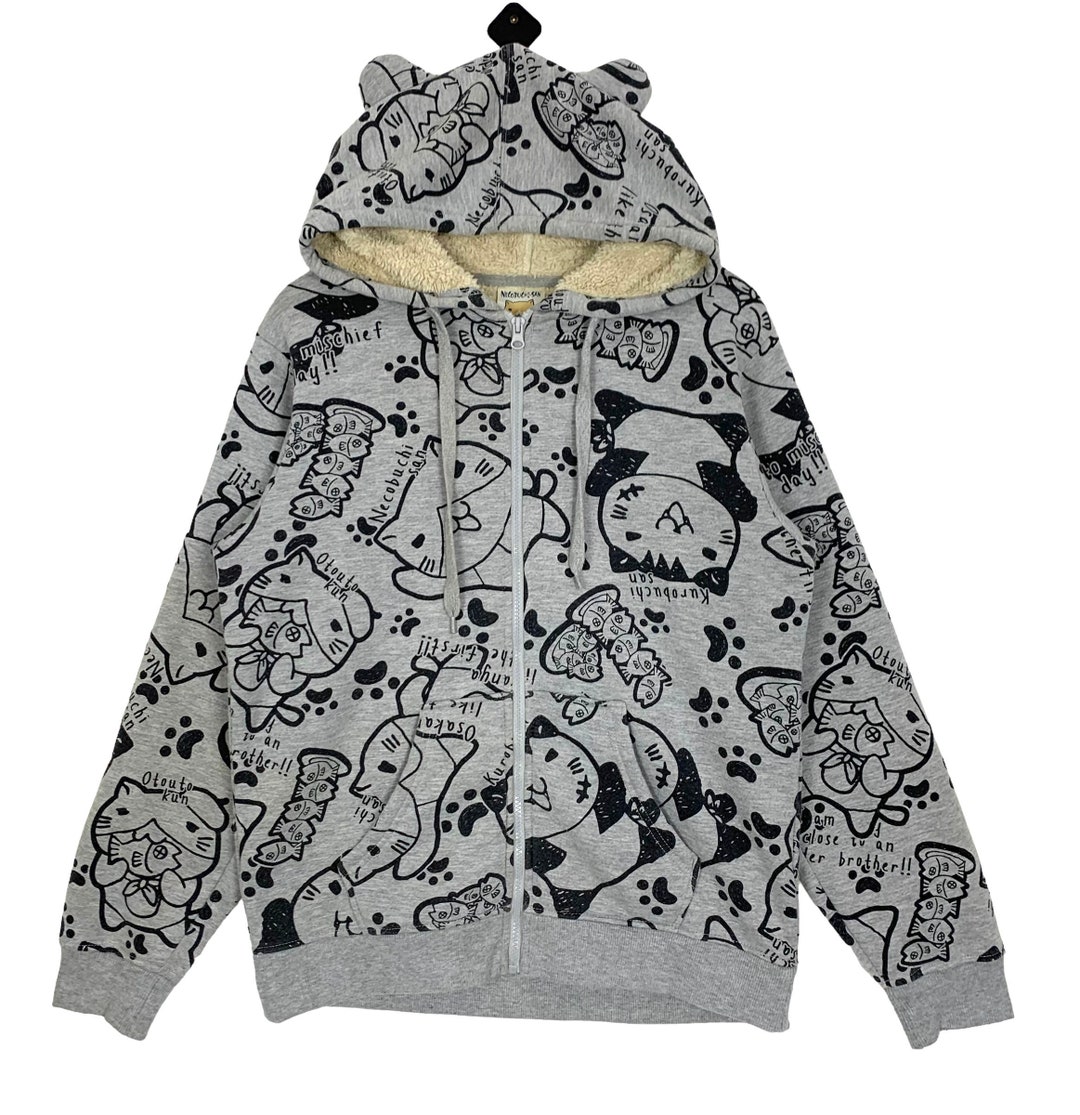 Vintage Necobuchi-san Cartoon Network Zipper Hoodie Jacket Size M - Etsy