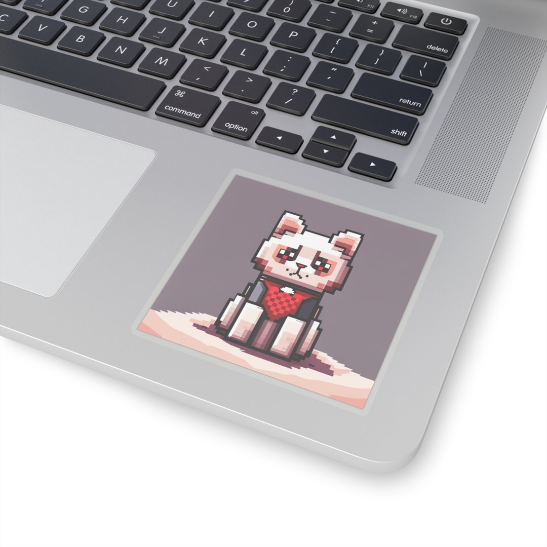 Pixelated Cat Art Stickers Kiss-cut Stickers - Etsy