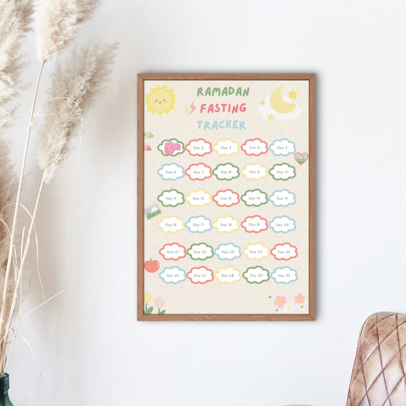 My Ramadan Fasting Tracker Poster for Kids. Pdf Download. Ramadan ...
