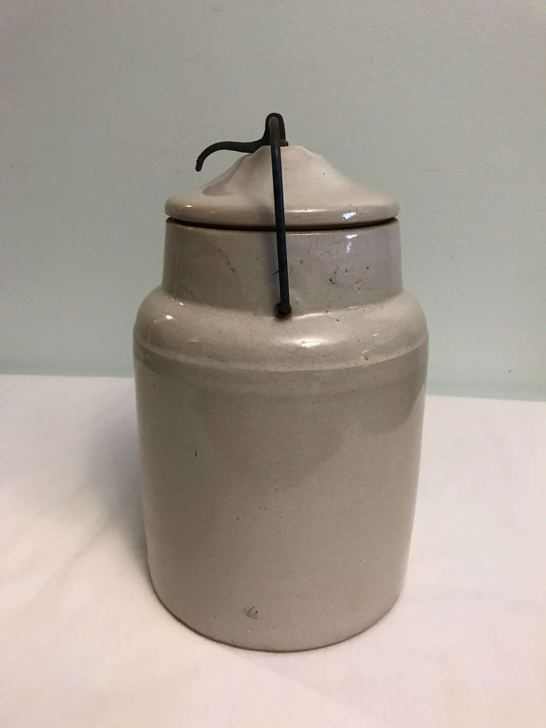 Antique Cream Colored Stoneware Crock - Etsy