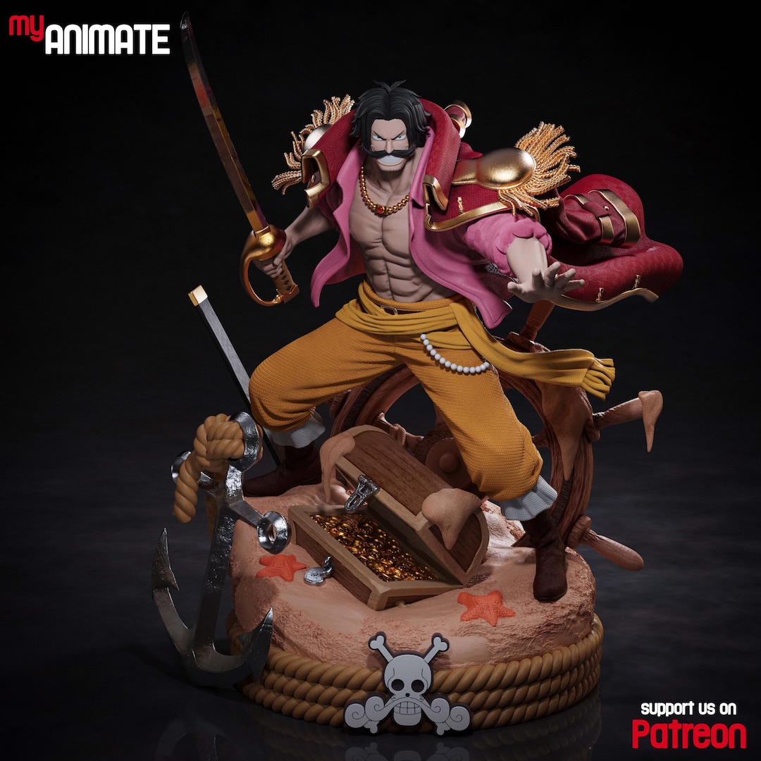 Gol D. Roger 3D Resin Print – Ultra Detailed One Piece Pirate King ...