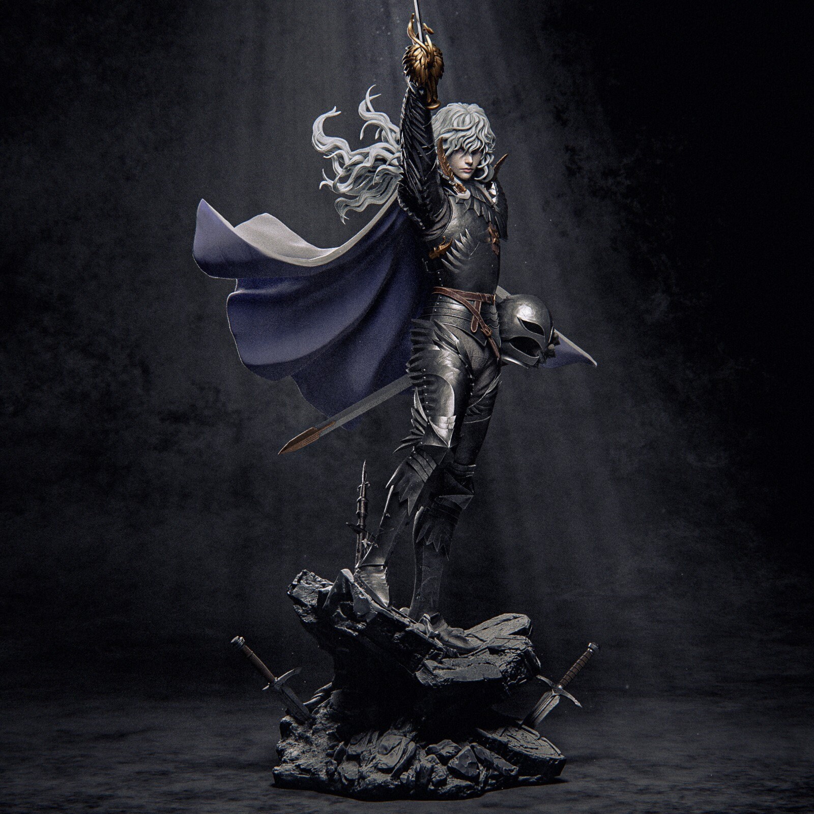 Griffith 16K 3D Resin Print the White Hawk From Berserk Highly Detailed ...