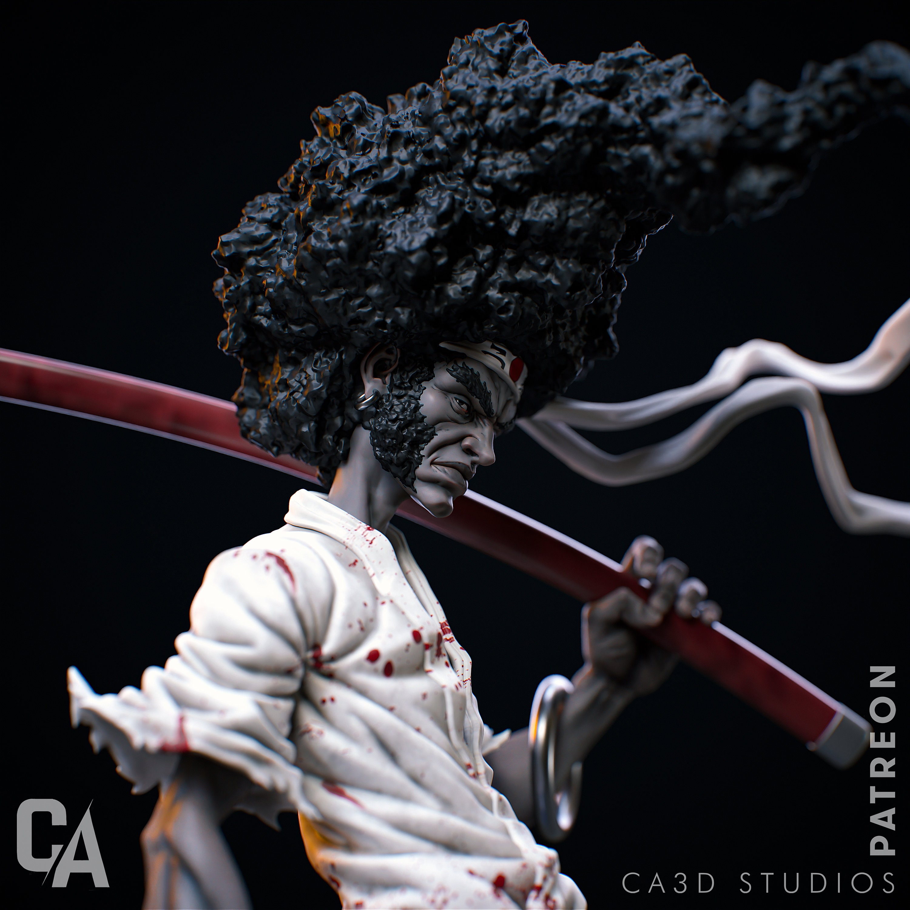 Afro Samurai 16K Resin Print – the Legendary Swordsman From Afro ...
