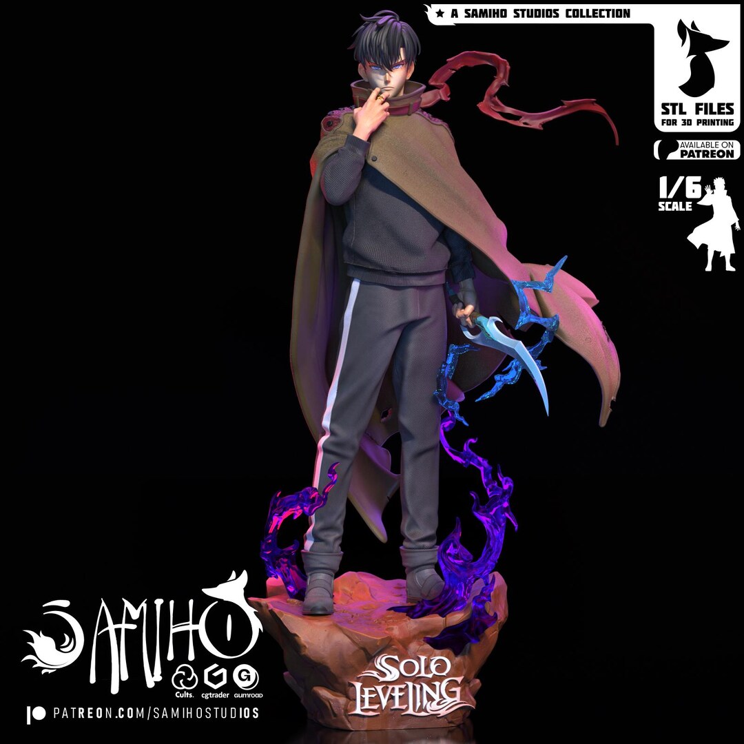Sung Jinwoo 16K Resin Statue – Ultra Detailed Solo Leveling Anime ...