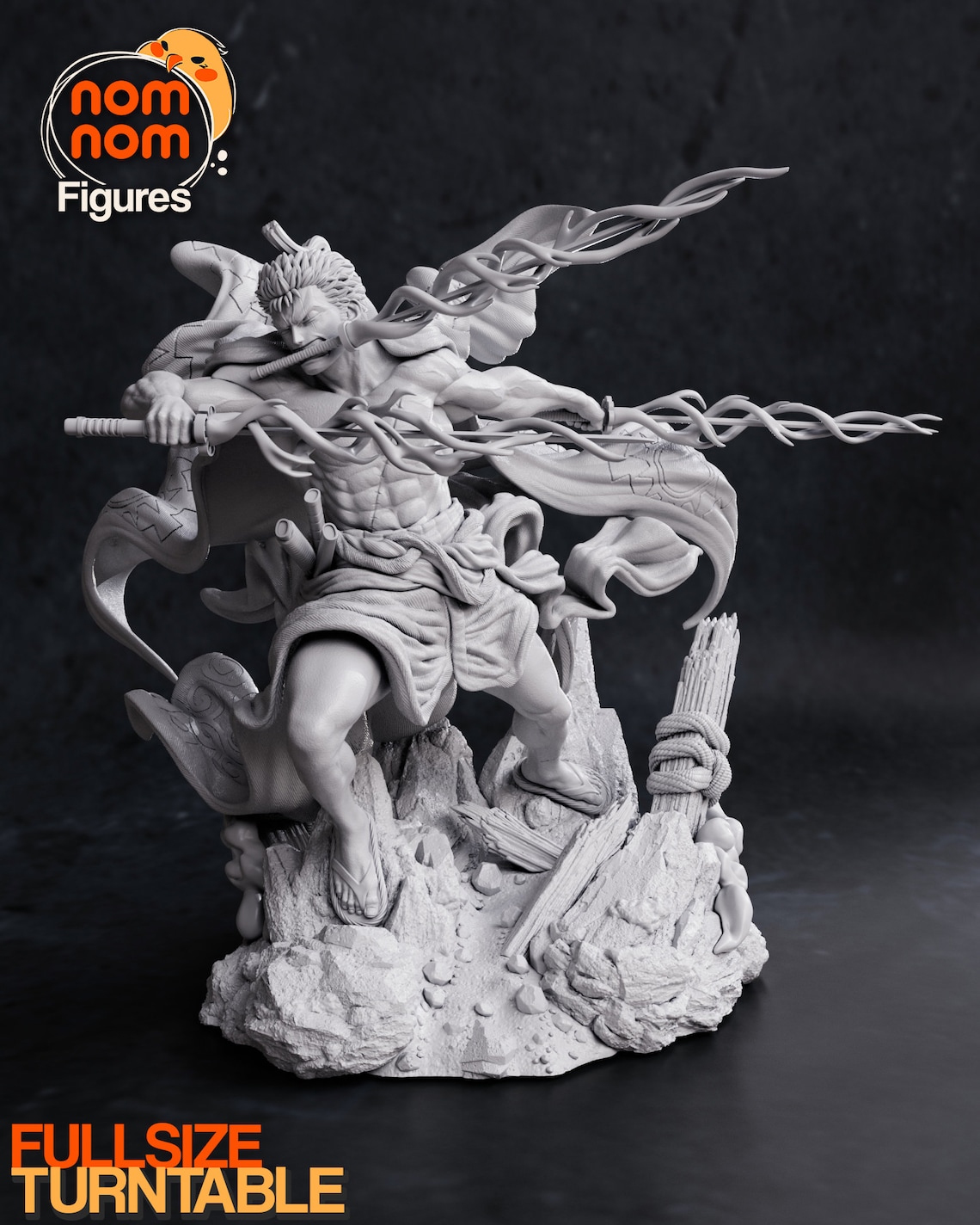 Wano Zoro 178mm Resin Print the Swordsman of the Wano Arc From One ...