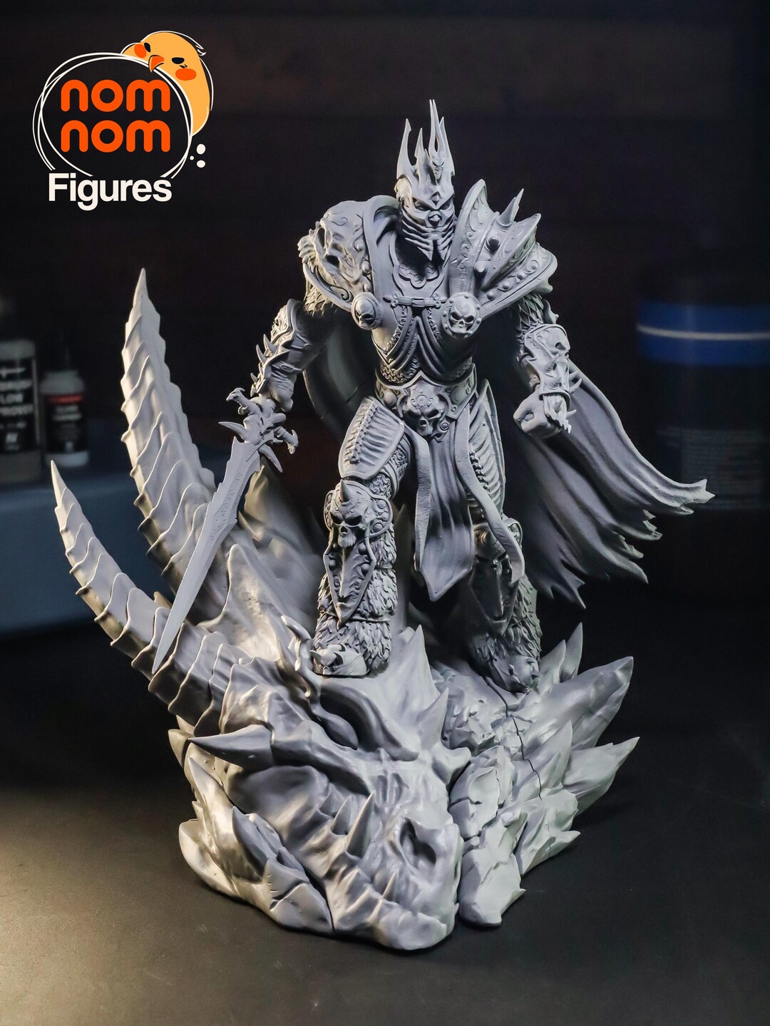Arthas 16K Resin Print 178mm – the Lich King From World of Warcraft | Ultra Detailed Collectible ...