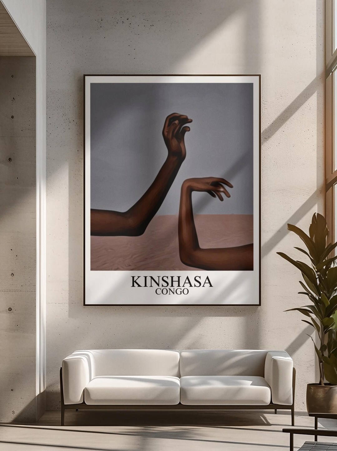 Kinshasa Congo Poster Art Print, African Minimalist Wall Art, Congo ...